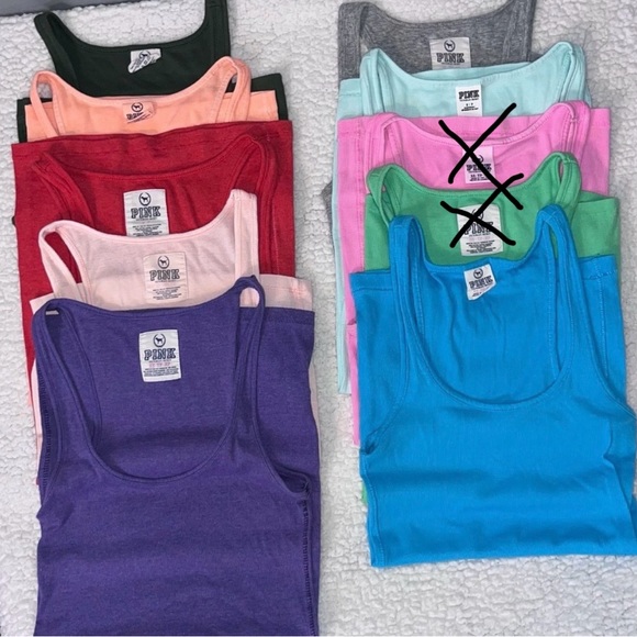 PINK Victoria's Secret | Tops | Pink Vs Vintage Tank Tops All Colors ...